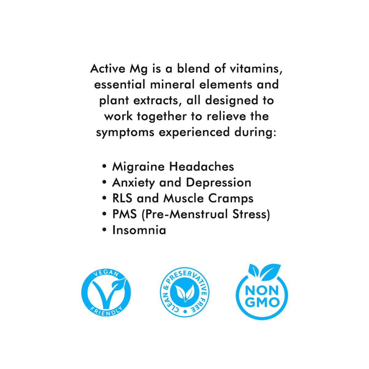 Active Mg - All-Natural Magnesium Supplement | 90 Vegan Capsules - 6 ...